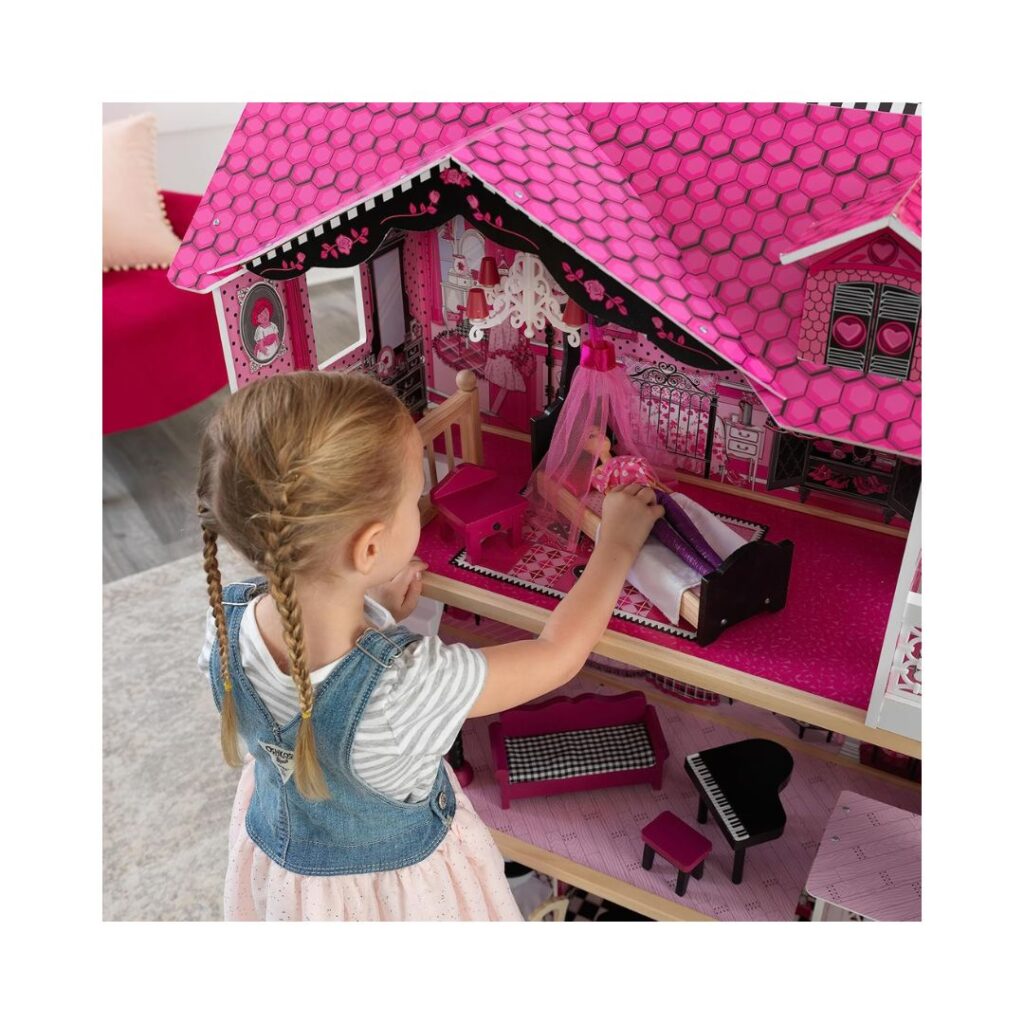 Kidkraft Amelia Wooden Dollhouse With Furniture And Accessories ...