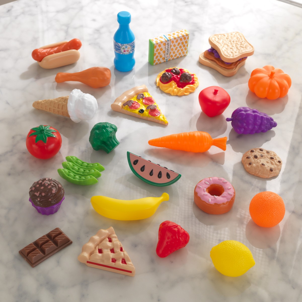 Kidkraft 30 Pieces Food Set, Multicolor - Toy Corner