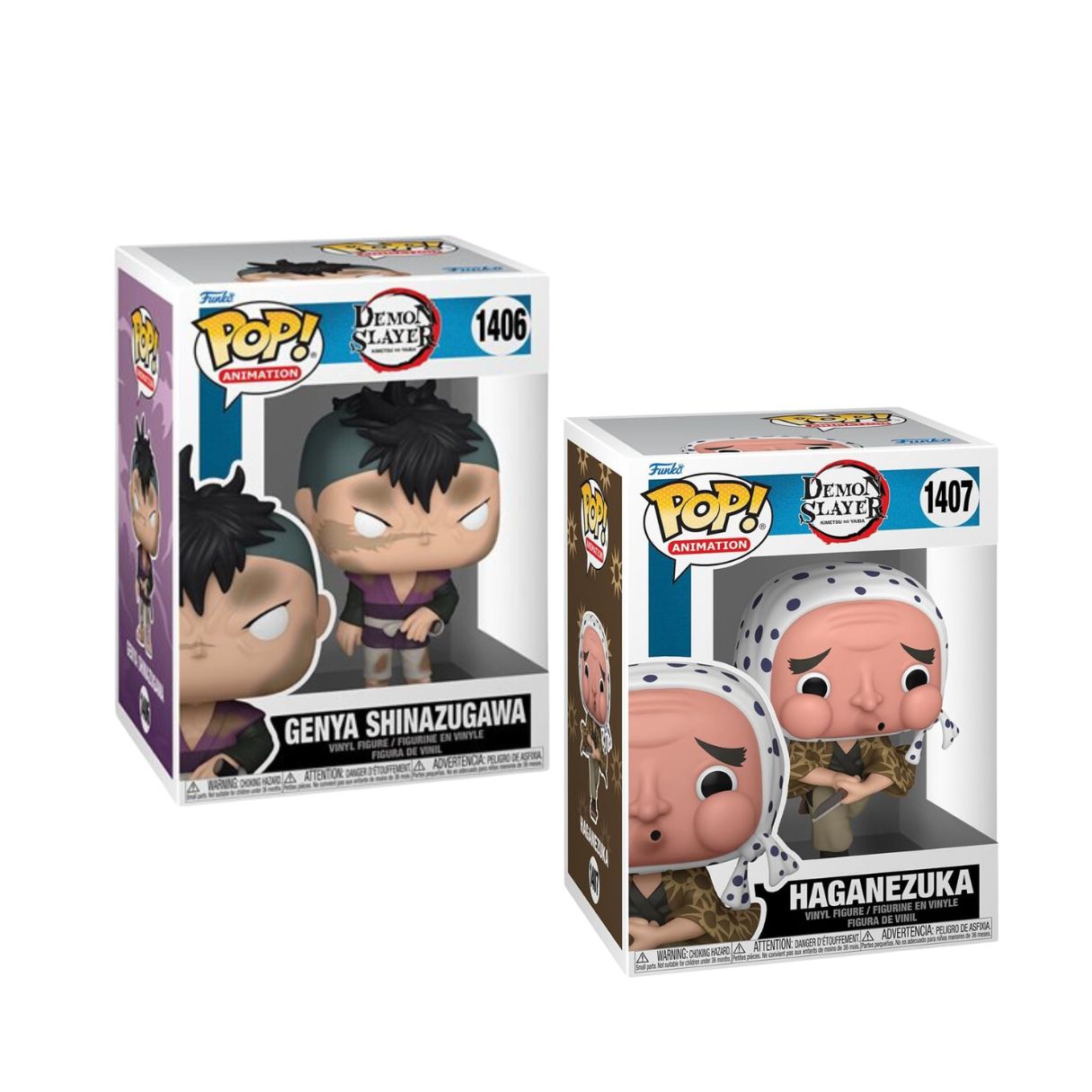 Funko Pop! Animation: Demon Slayer – Genya and Hotaru Haganezuka Bundle ...