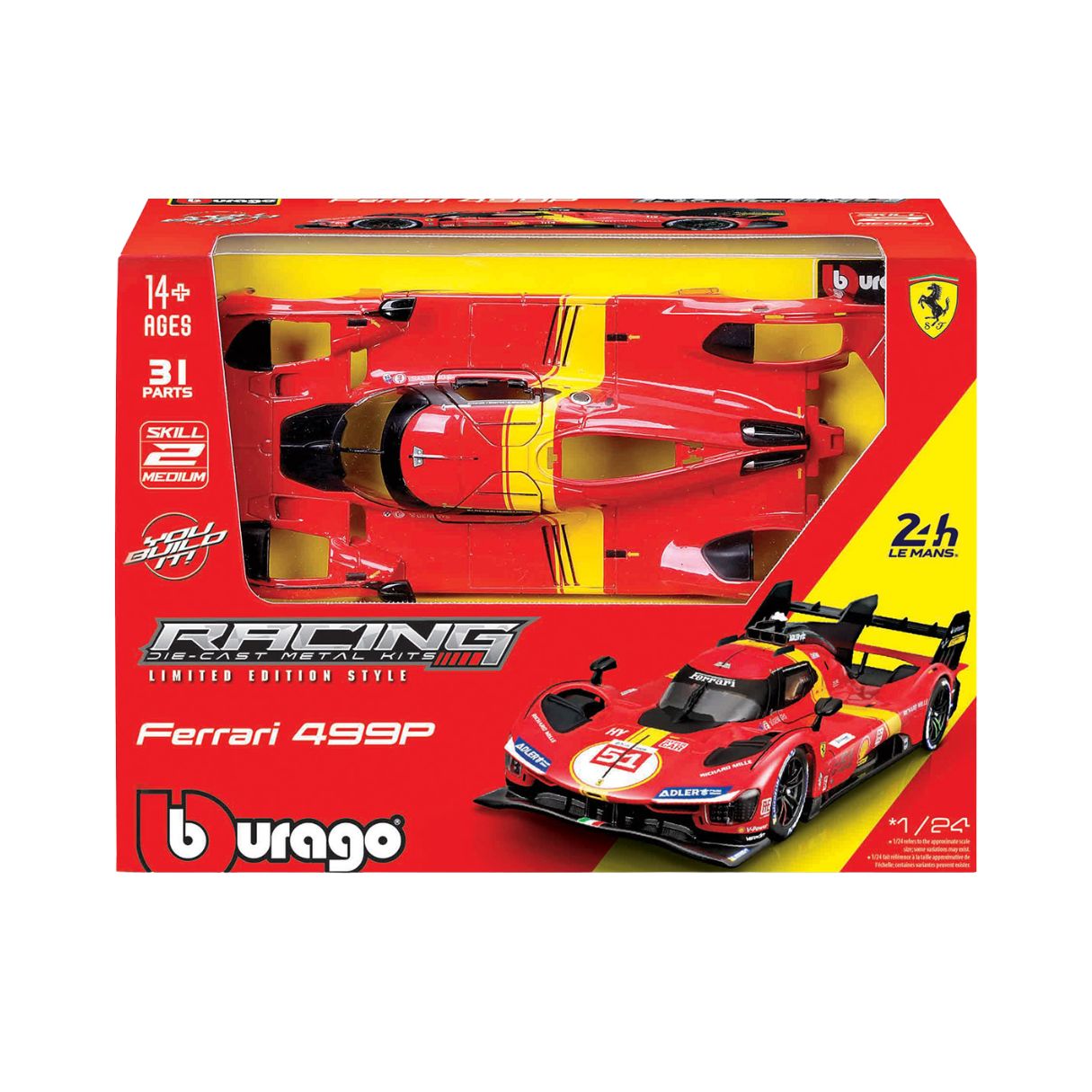 Bburago 1:24 Ferrari Racing Model Kit (without plastic stand) - 499P ...