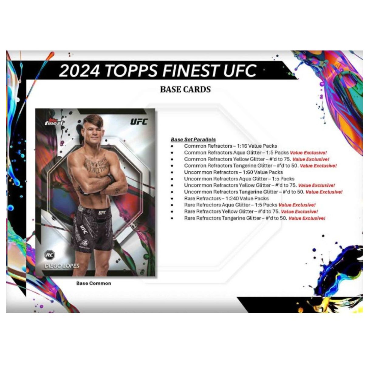2024 Topps Finest UFC Cards Blaster Sealed Box(Glitter Parallels ...